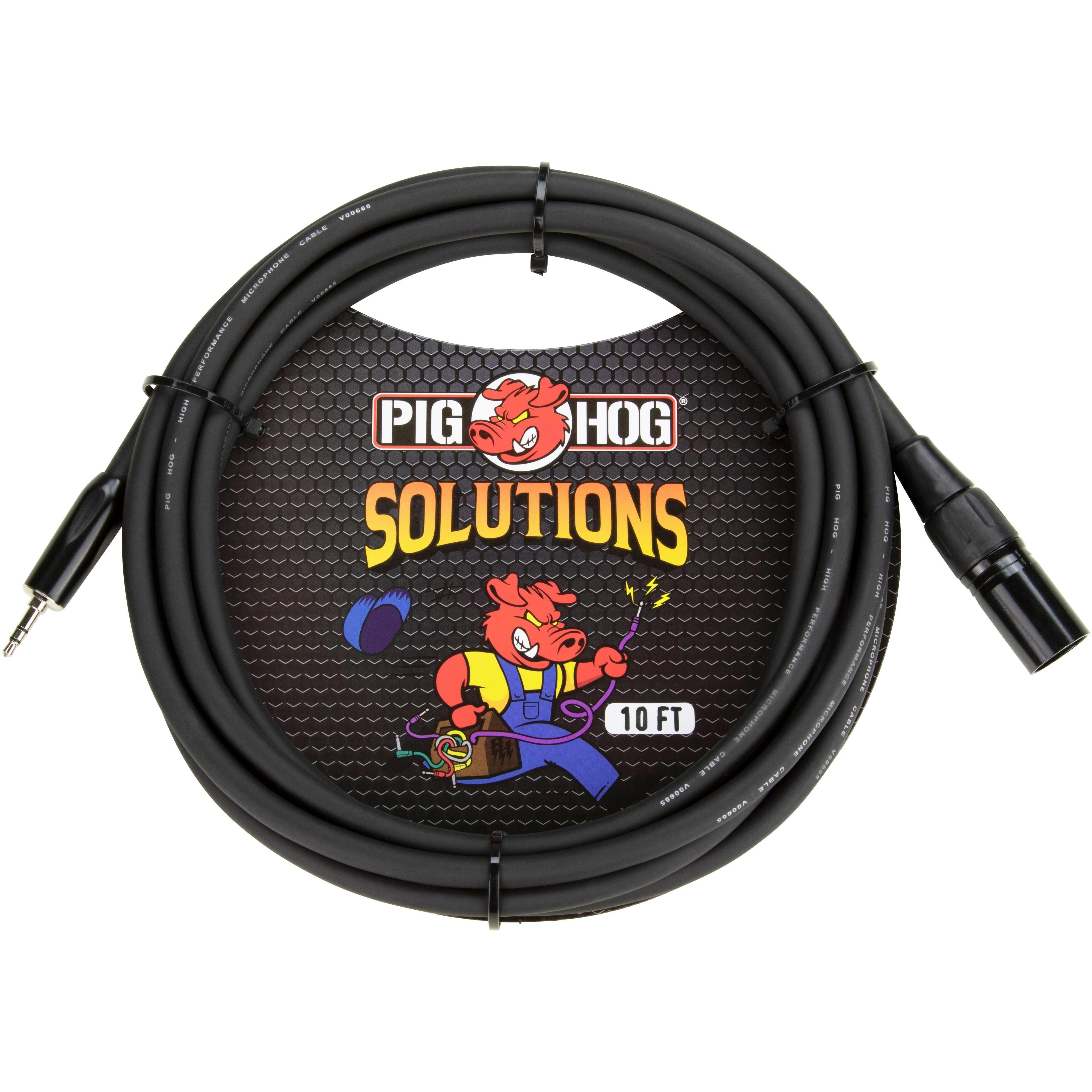 Pig Hog 3.5mm TRS to XLR (Male) Cable - 10 Foot – Deep Tone Music