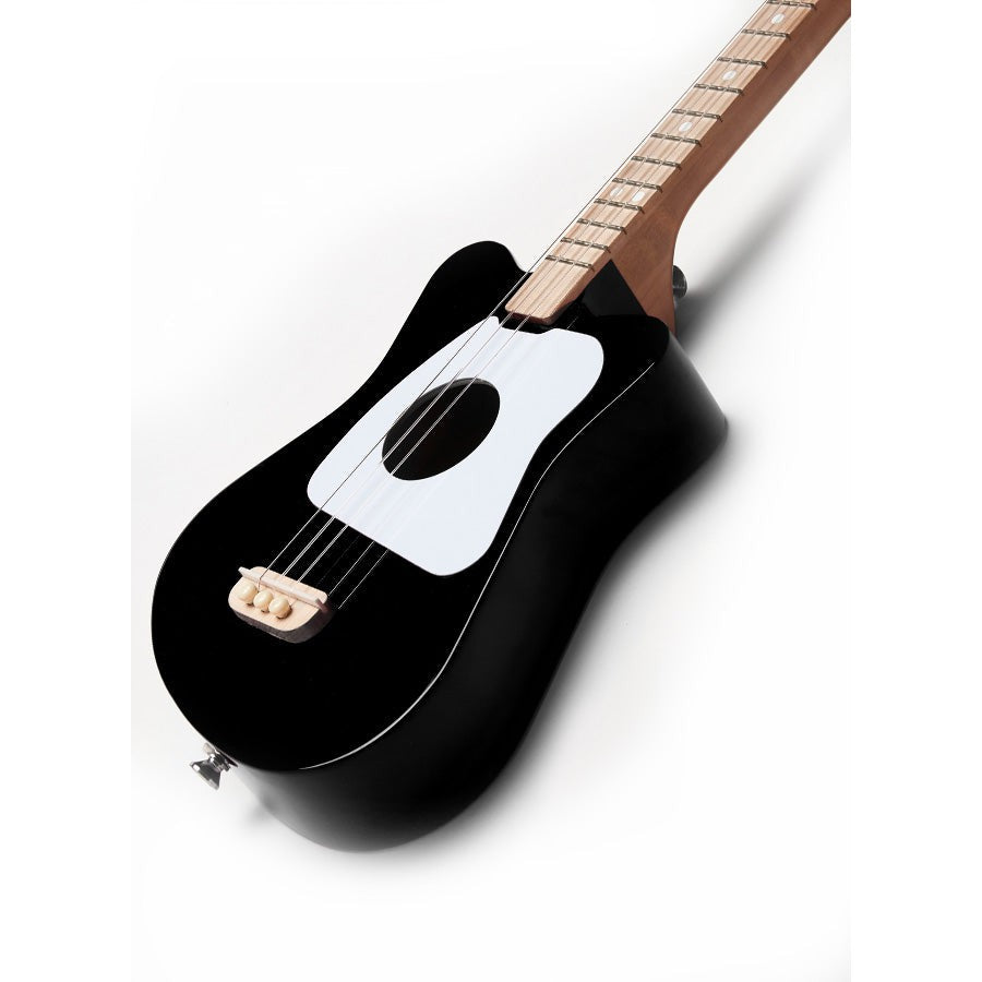 Loog Mini Kids 3-String Acoustic Guitar Black – Deep Tone Music